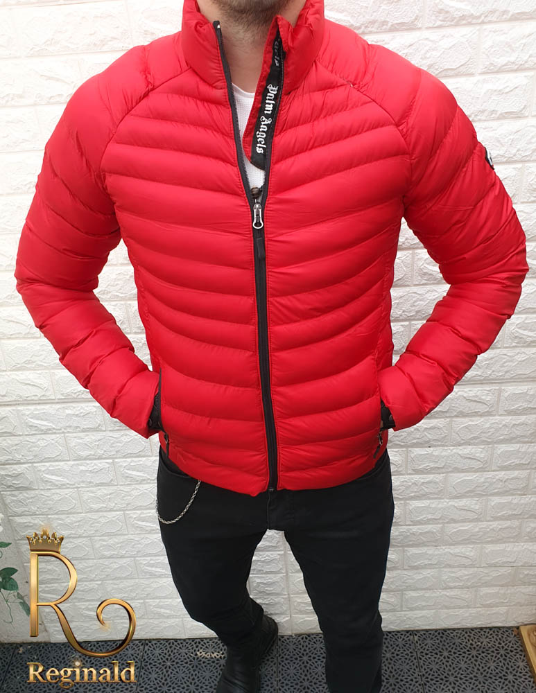 Geaca de barbati, Slim Fit, din fas umpluta cu vatelina, Red Collection ...