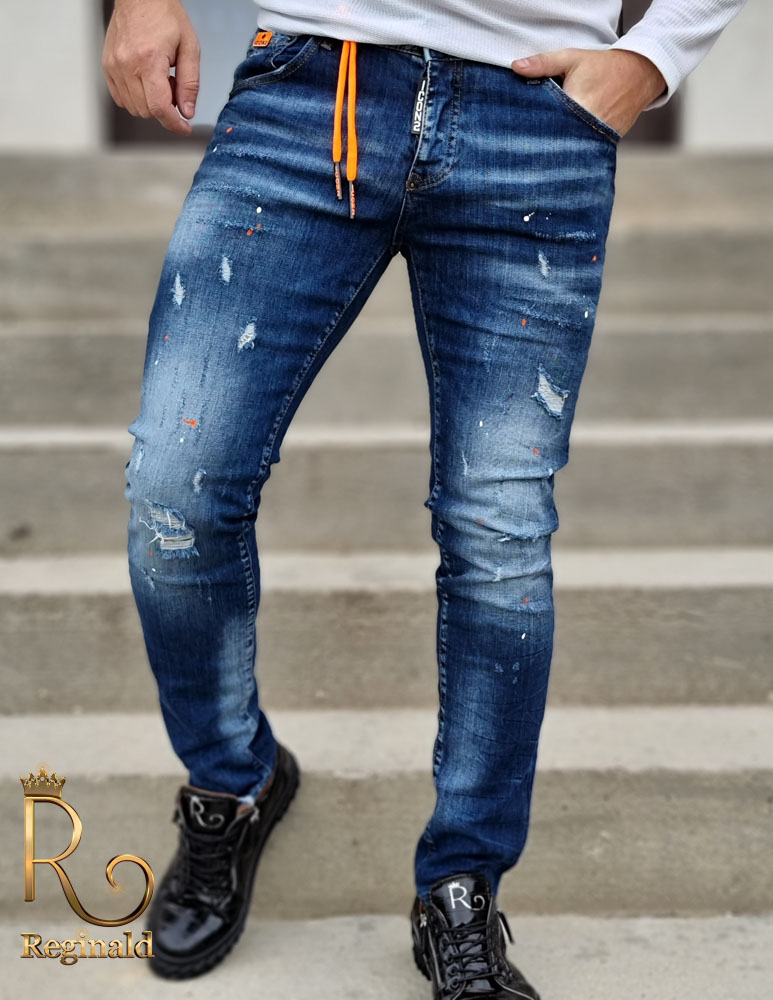 Blugi Denim Premium de bărbați, conici, slim fit - BG792