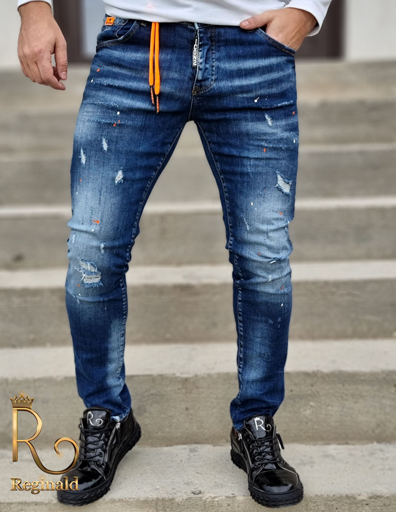 Blugi Denim Premium de bărbați, conici, slim fit - BG792