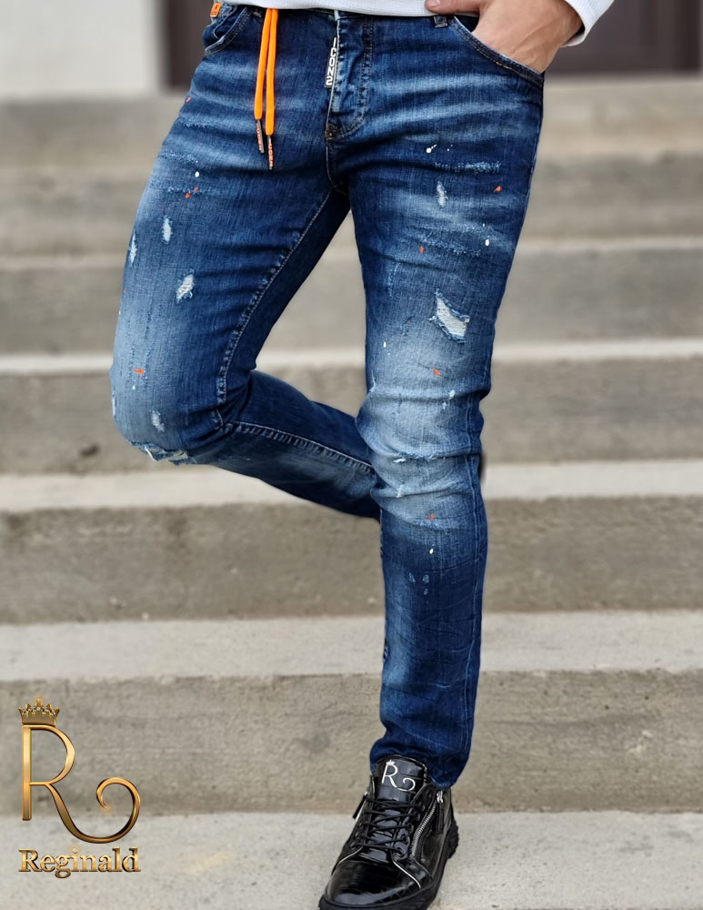 Blugi Denim Premium de bărbați, conici, slim fit - BG792