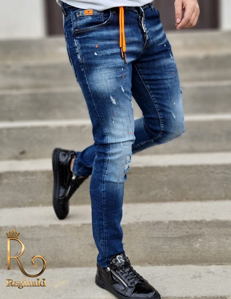 Blugi Denim Premium de bărbați, conici, slim fit - BG792