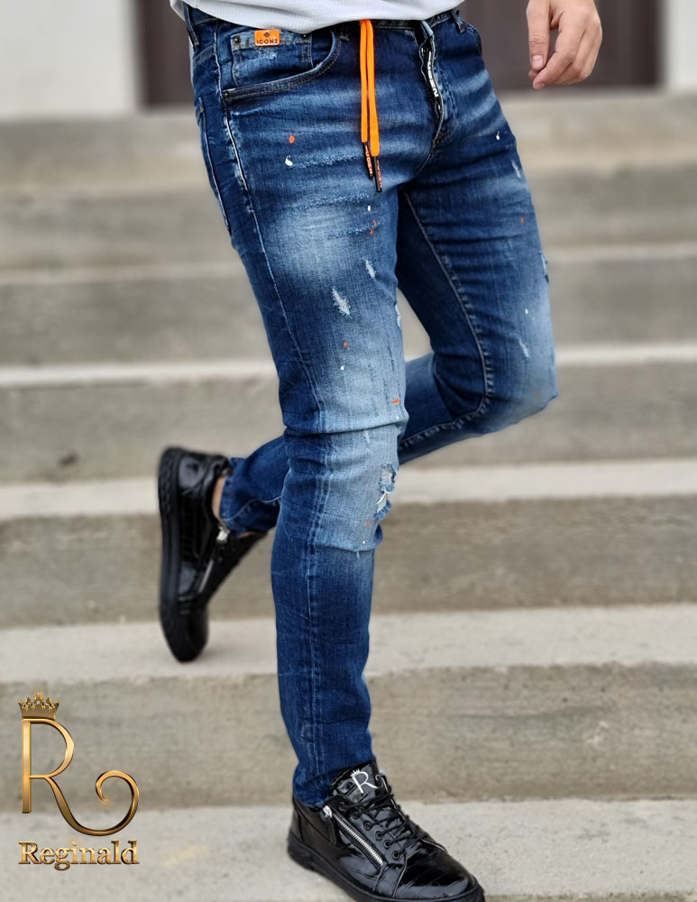 Blugi Denim Premium de bărbați, conici, slim fit - BG792