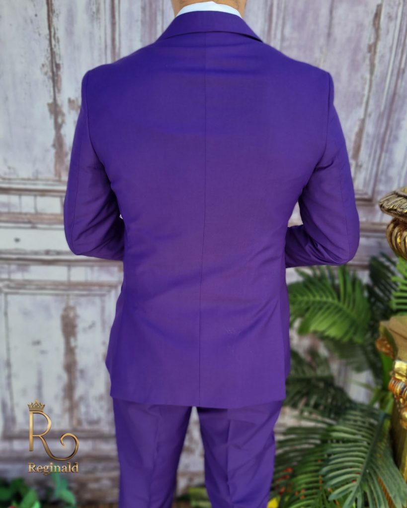 Costum elegant de bărbați, Very Peri, Butoni aurii, Sacou si Pantalon ...