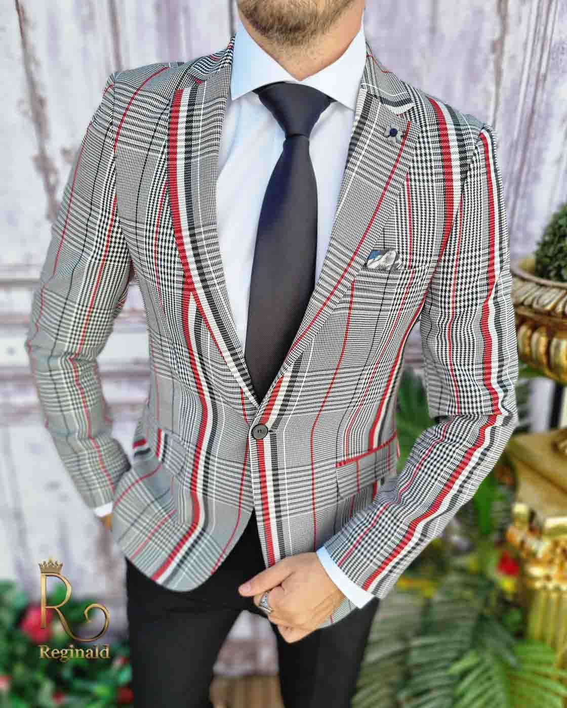 Sacouri barbati online Slim Fit casual, elegante carouri Reginald