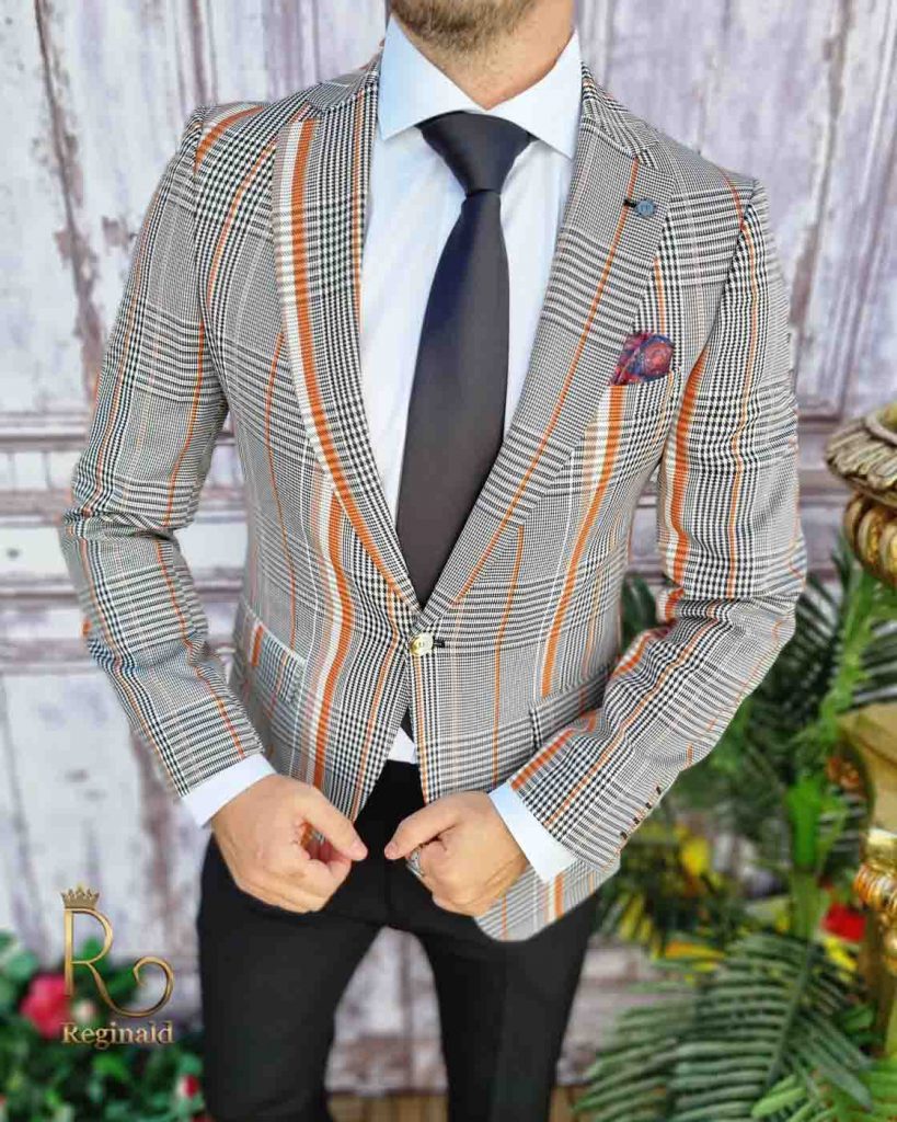 Sacouri barbati online Slim Fit casual, elegante carouri Reginald