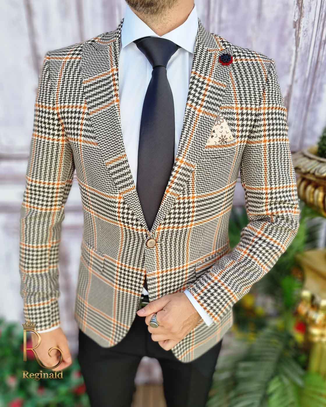 Sacouri barbati online Slim Fit casual, elegante carouri Reginald