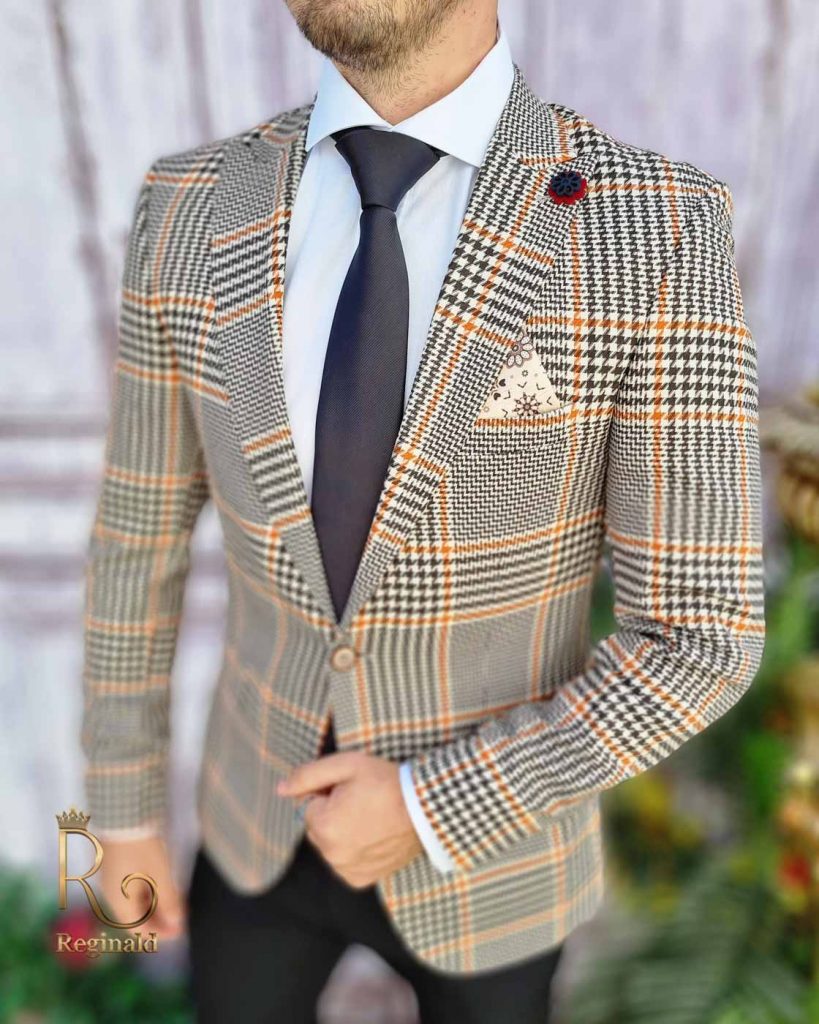 Sacouri barbati online Slim Fit casual, elegante carouri Reginald