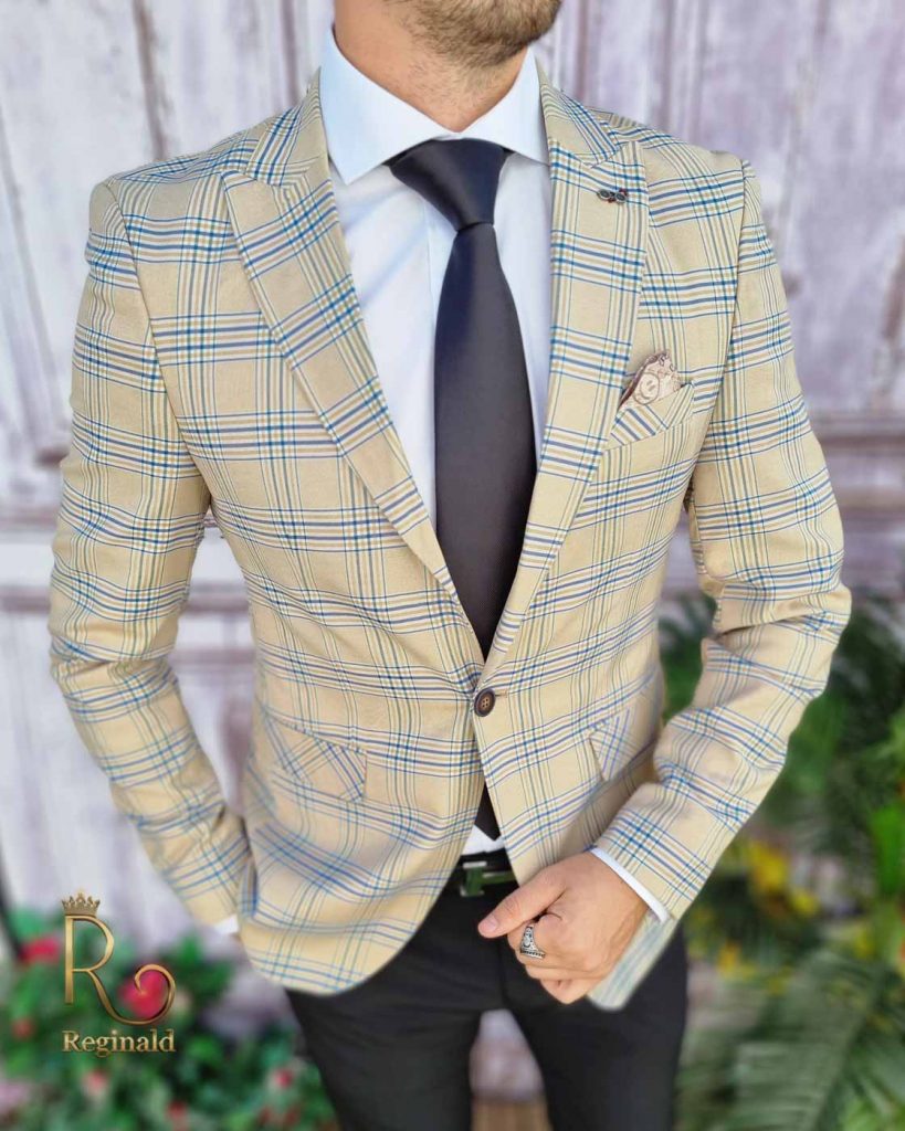 Sacouri barbati online Slim Fit casual, elegante carouri Reginald