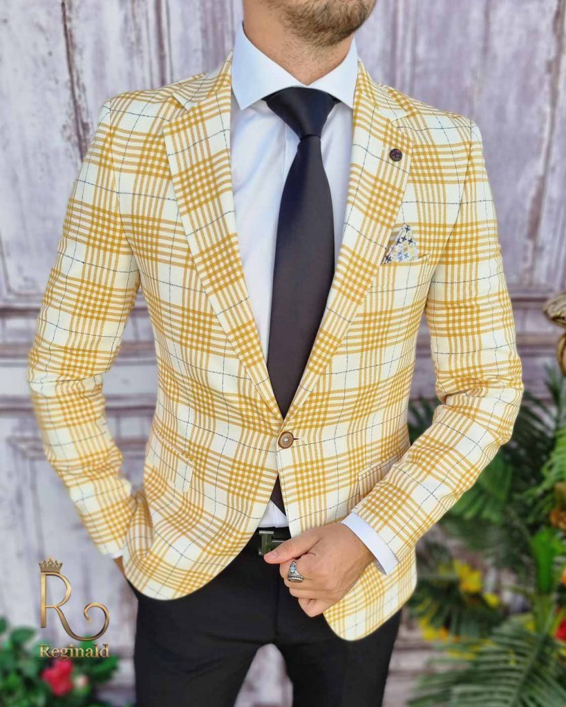 Sacouri barbati online Slim Fit casual, elegante carouri Reginald