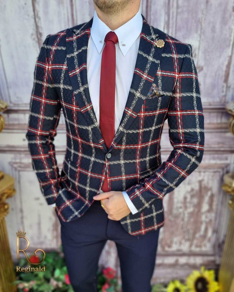 Sacouri barbati online Slim Fit casual, elegante carouri Reginald