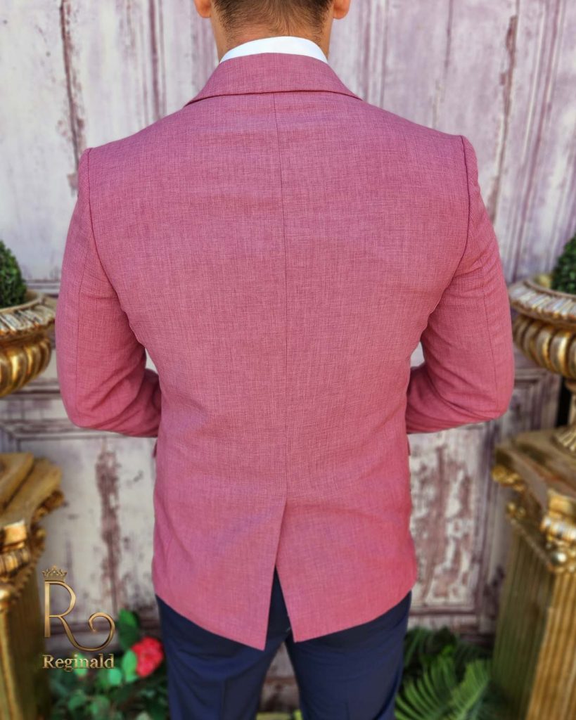 Sacou Roz prăfuit, de bărbați, Slim Fit, Summer Collection - SC740