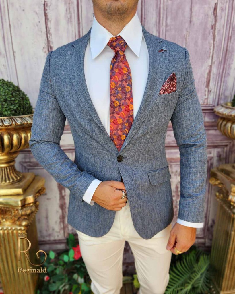 Sacouri barbati online Slim Fit casual, elegante carouri Reginald