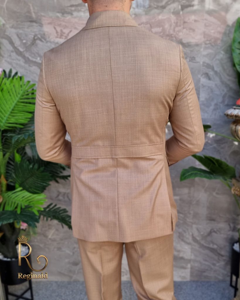 Costum SAFARI bej Sacou si Pantalon- C4153