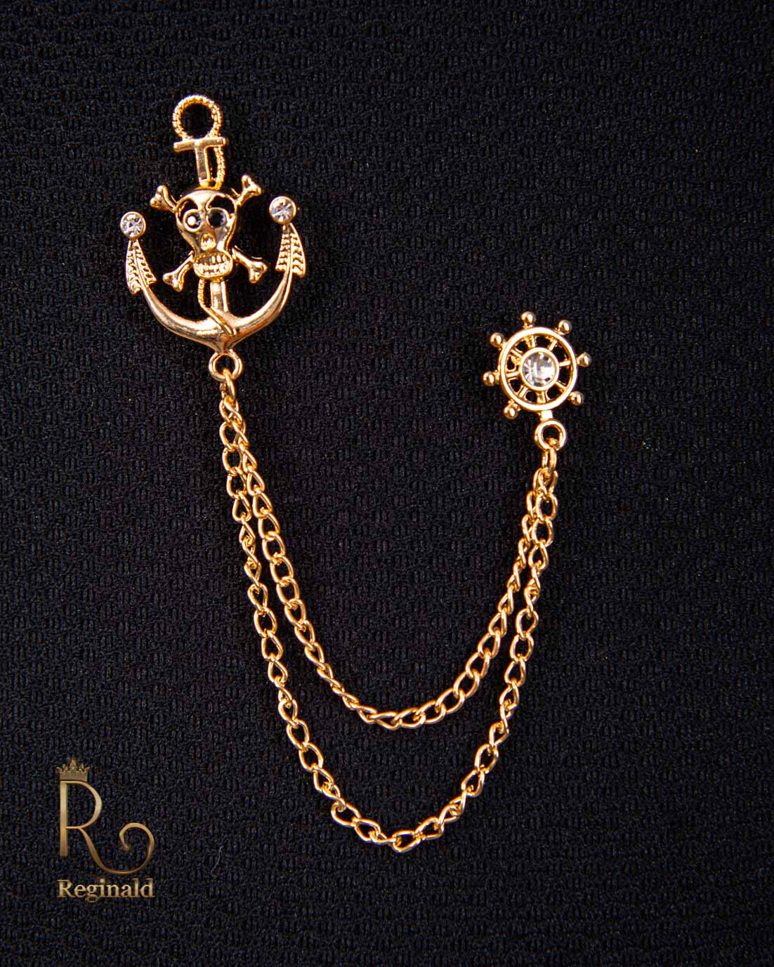 Lanț metalic pentru sacou, Auriu- LT305