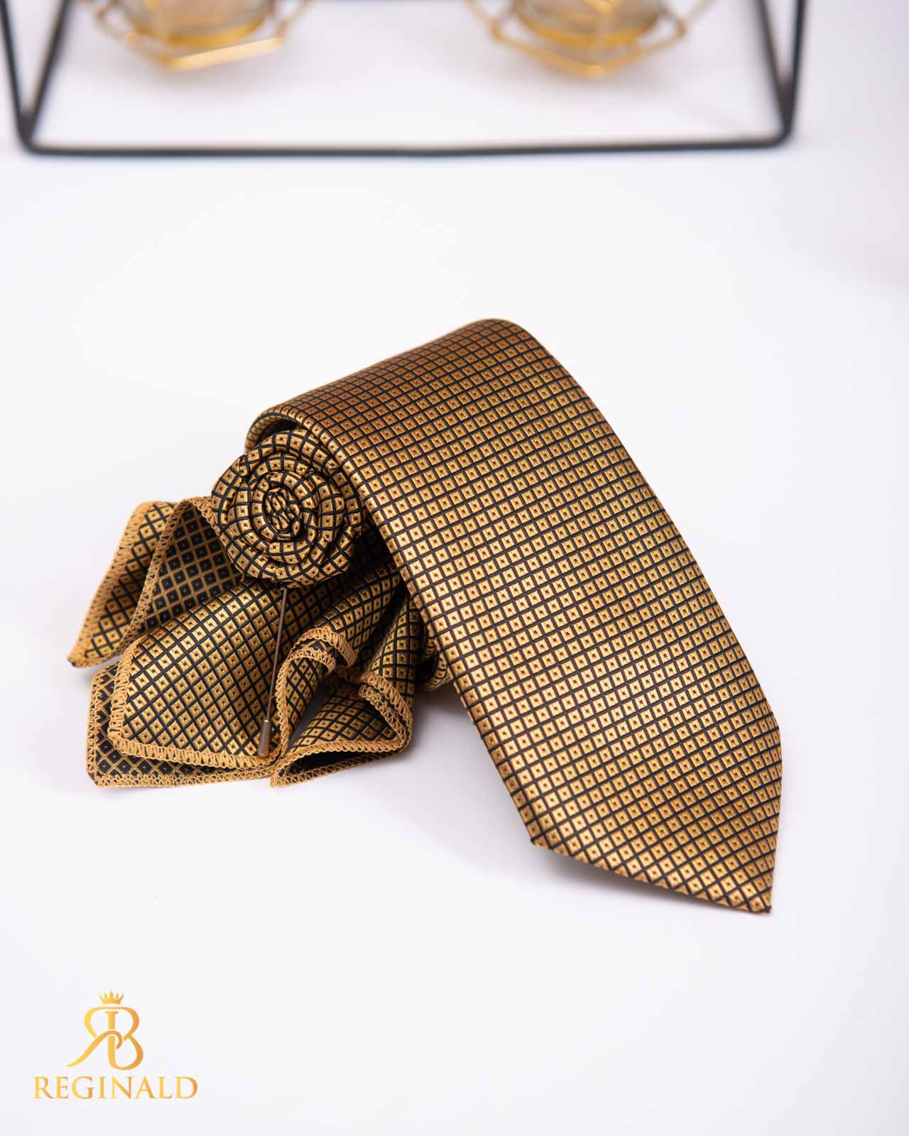 Cravata de barbati cu model negru - CV915