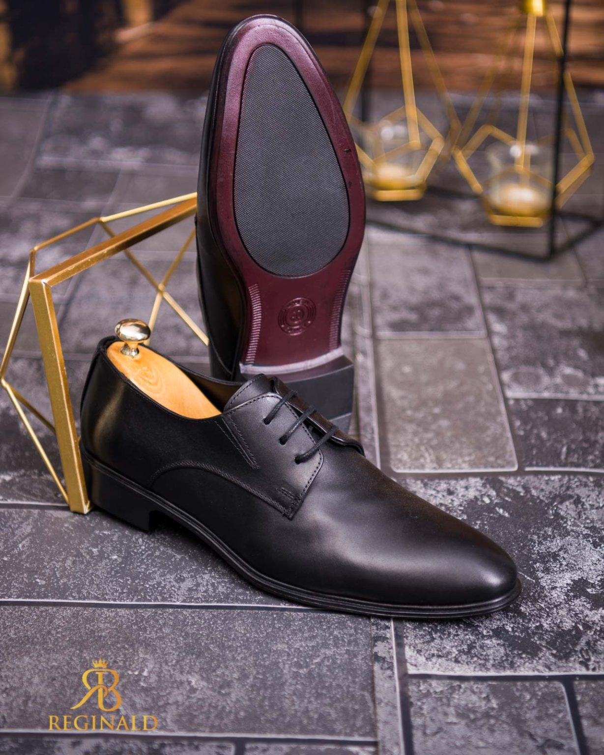 Pantofi de barbati, negru, din piele naturala- P1828