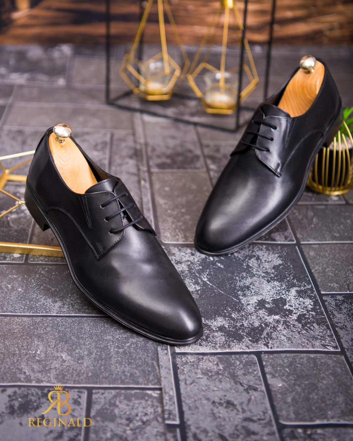 Pantofi de barbati, negru, din piele naturala- P1828