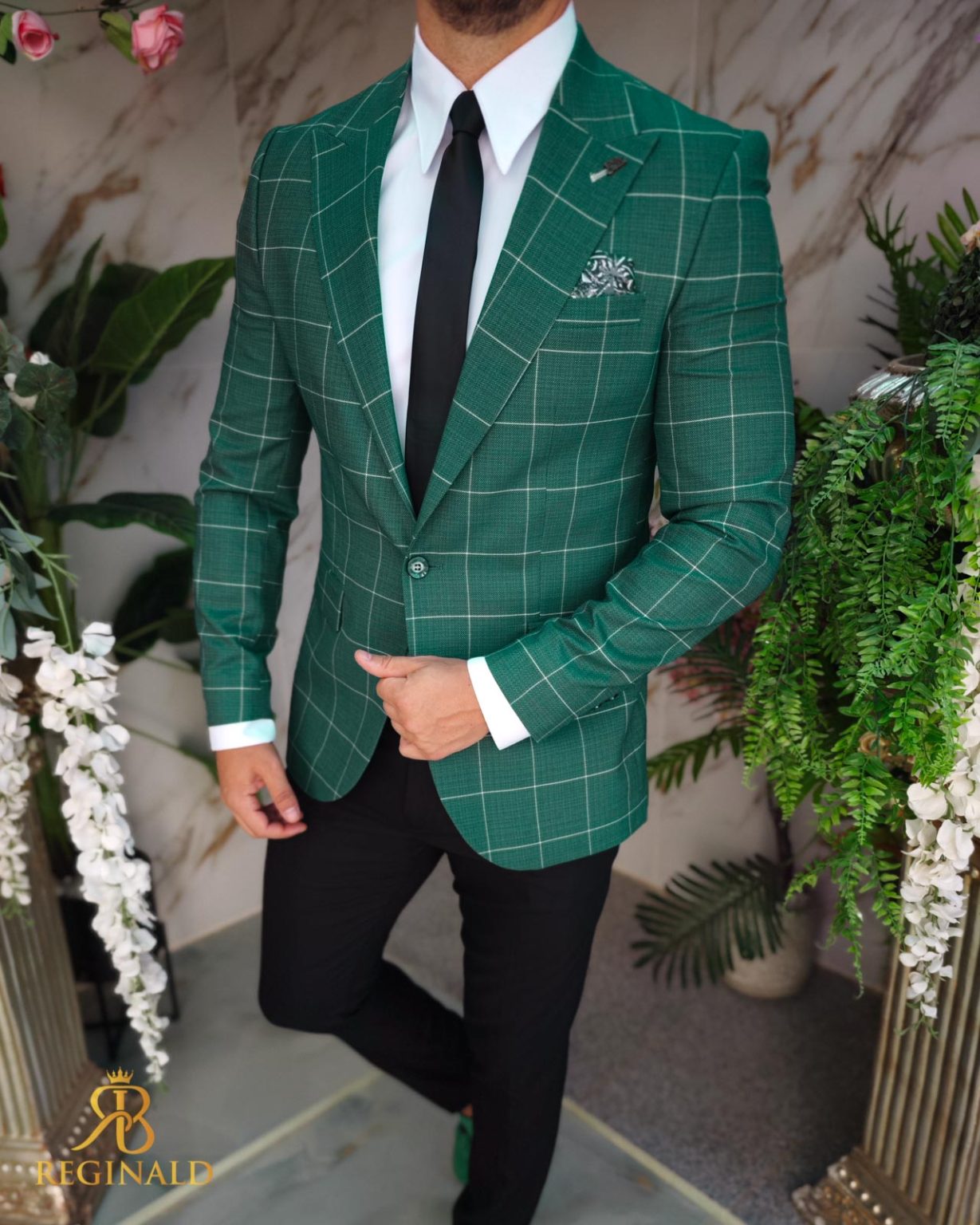 Sacouri barbati online Slim Fit casual, elegante carouri Reginald