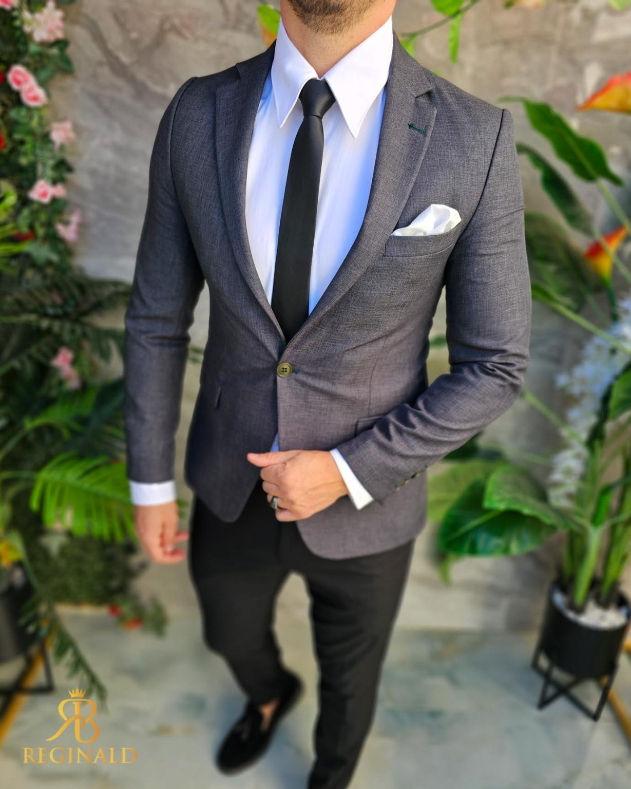 Sacouri barbati online Slim Fit casual, elegante carouri Reginald