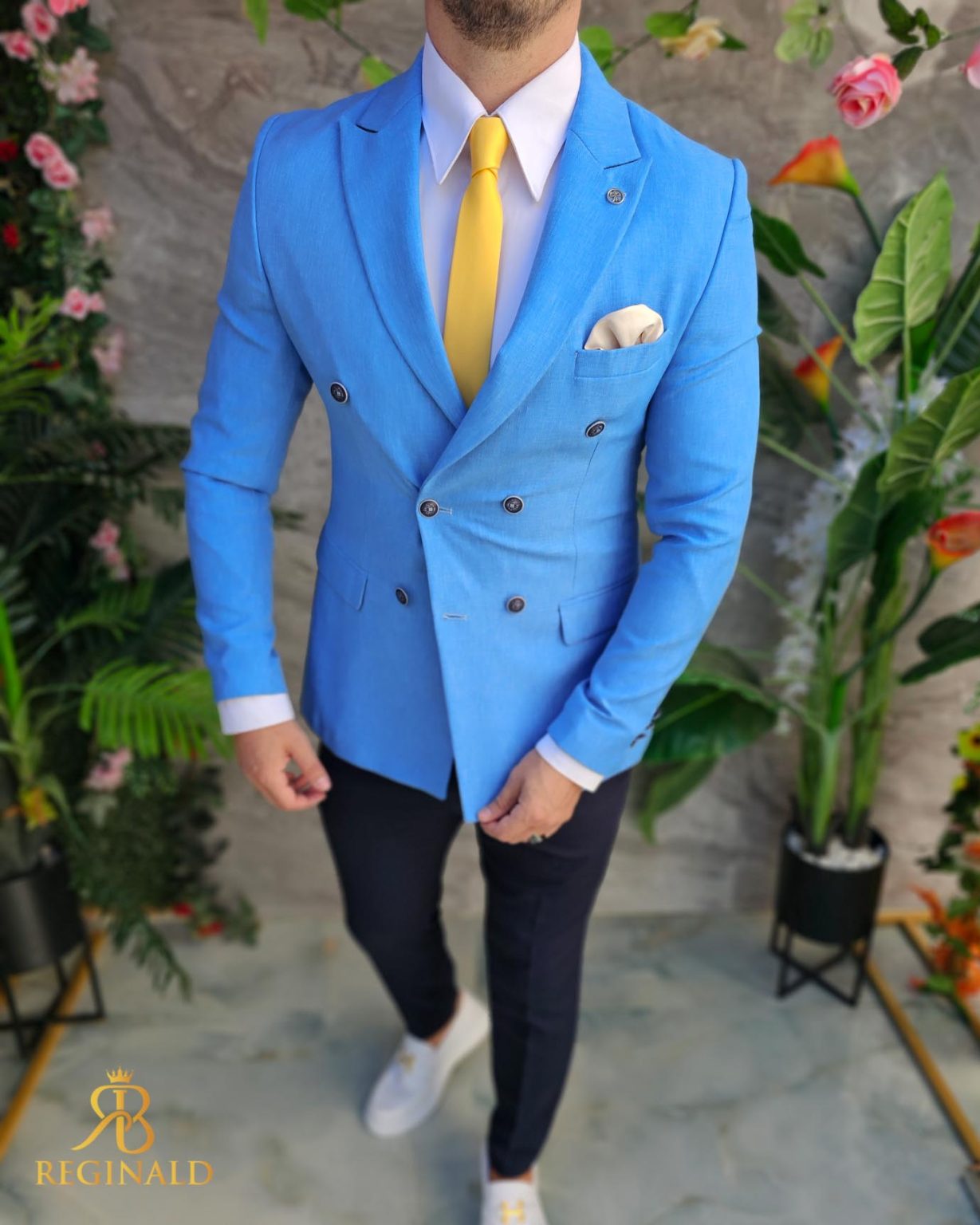 Sacouri barbati online Slim Fit casual, elegante carouri Reginald